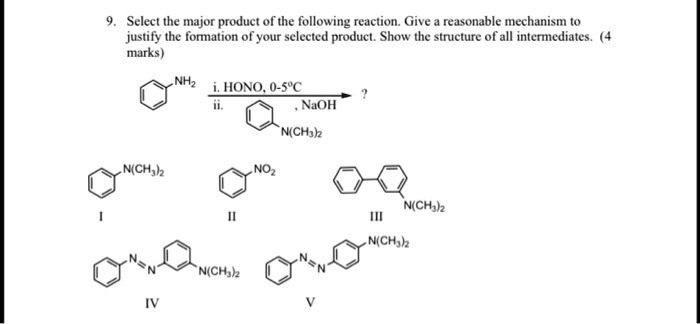 SOLVED:Select the major product of the following reaction. Give ...