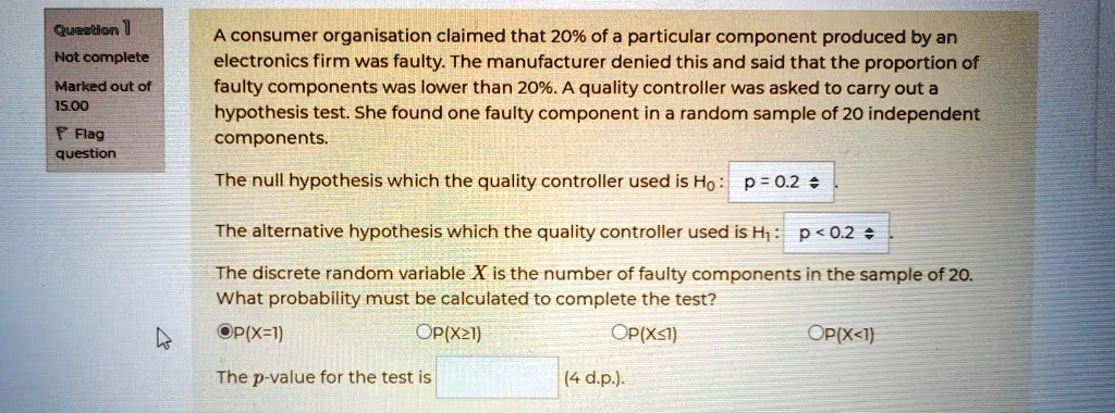 queston not complete a consumer organisation claimed that 20 of a ...