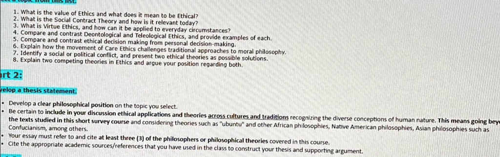 What is the value of Ethics and what does it mean to be Ethical? What ...