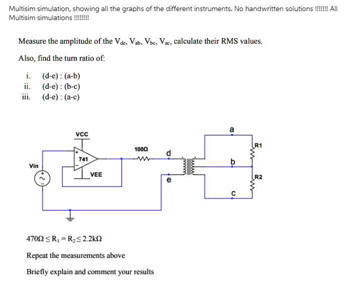 Solved Multisim And Labview Simulation Nothing Else