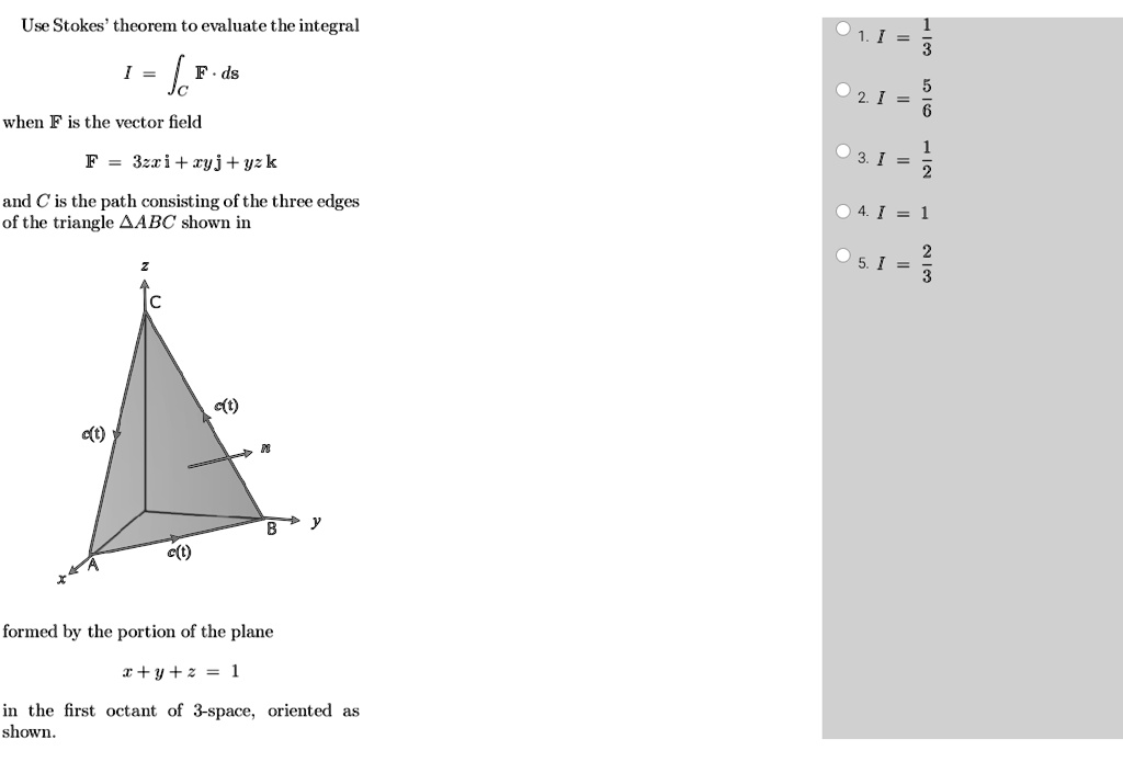 Solved Use Stokes Theorem To Evaluate The Integral ∫∫∫ Curl F