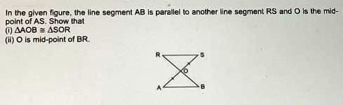 In the given figure, the line segment AB is parallel to another line ...