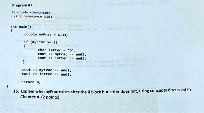 VIDEO solution: Program #7 #include using namespace std; int main ... VIDEO solution: Program #7 #include using namespace std; int main ...