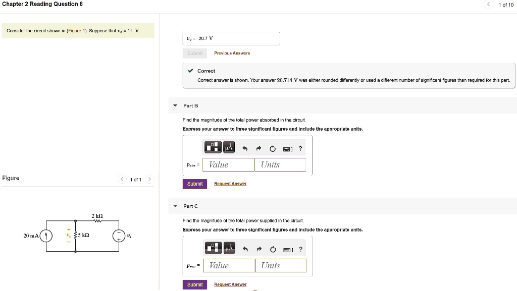 SOLVED: Chapter 2 Reading Question 8 Consider the circuit shown in ...