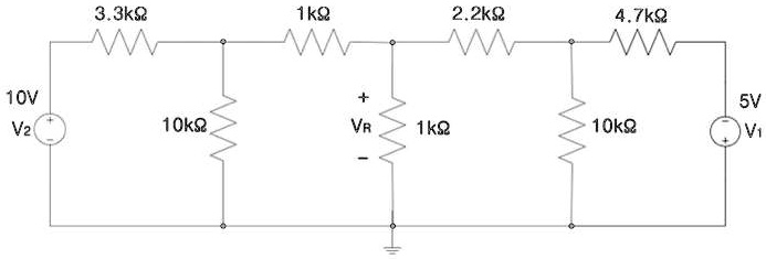 10V V? 3.3k? 1k? 2.2k? 4.7k? 10k? V? 1k? 10k? 5V V?