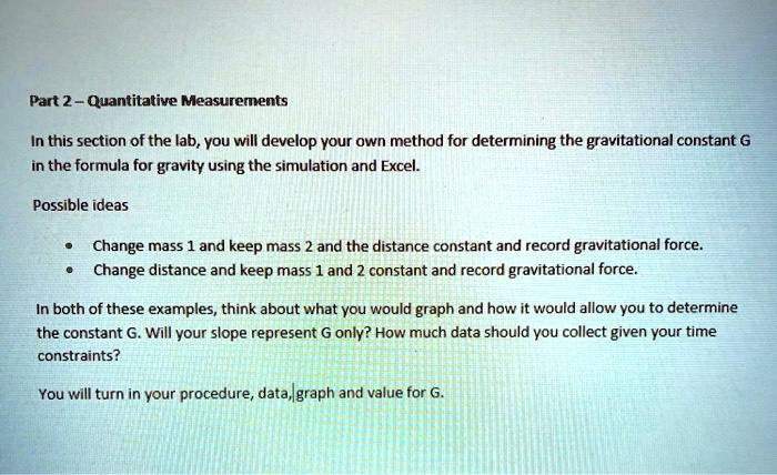 Part 2 - Quantitative Measurements In this section of the lab, you will ...