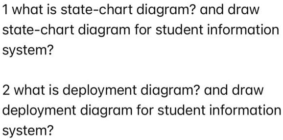 SOLVED: 1. What is a state-chart diagram? And draw a state-chart ...