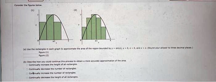 SOLVED: Texts: Consider the figure. (1) a) Use the rectangles in each ...