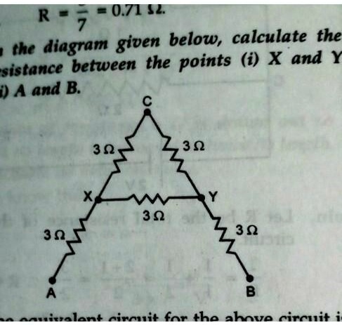 SOLVED: 'in diagram given below , calculate the resistance between the points (I)Xand Y(ii)A and B'