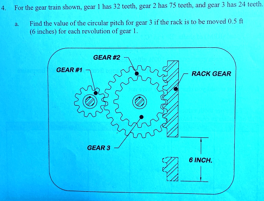 SOLVED: ' For the gear train shown, gear has 32 teeth; gear 2 has 75 ...