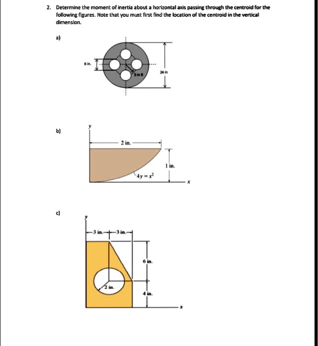 Solved Determine The Moment Of Inertia About A Horizontal Axis Passing Through The Centroid For