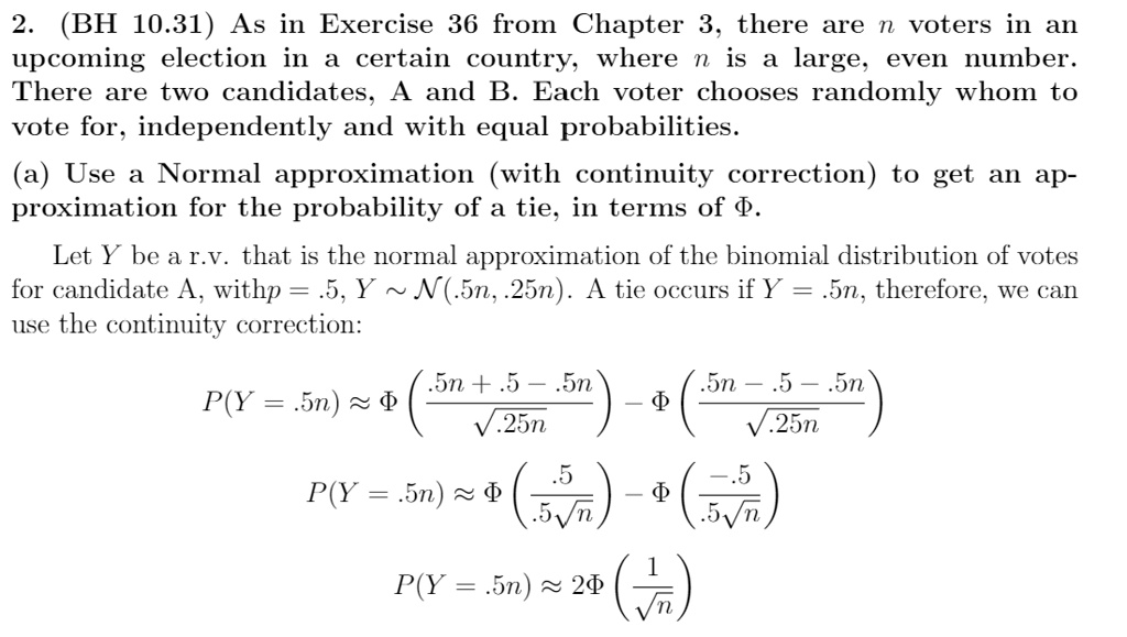 2 bh 1031 as in exercise 36 from chapter 3 there are voters in all ...