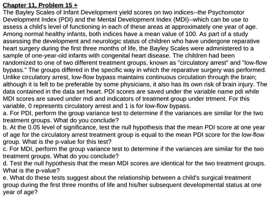chapter 11 problem 15 the bayley scales of infant development yiel ...
