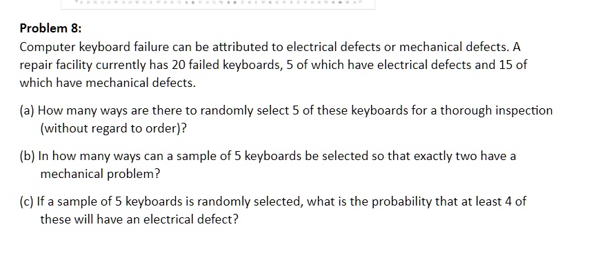 problem 8 computer keyboard failure can be attributed to electrical ...