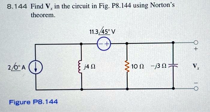 8144 find v in the circuit in fig p8144 using nortons theorem 20 a figure p8144 8144 find vin ...