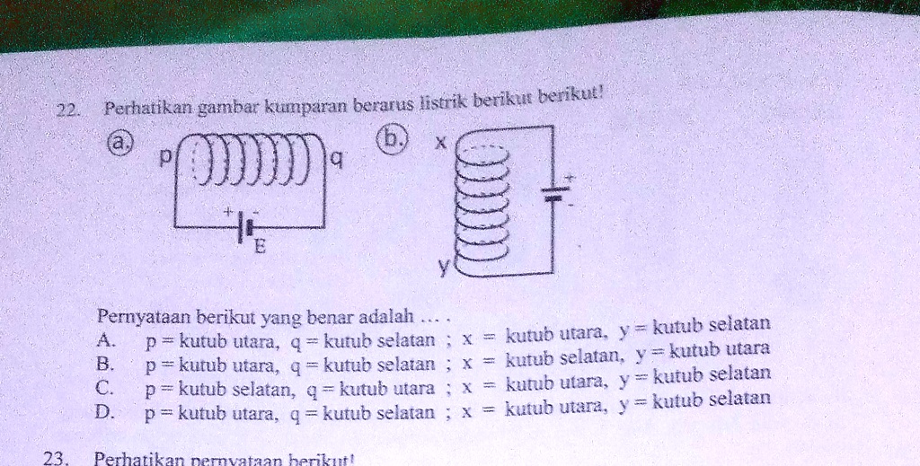 SOLVED: perhatikan gambar kumparan listrik berikut berikut. Peryataan ... SOLVED: perhatikan gambar kumparan listrik berikut berikut. Peryataan ...