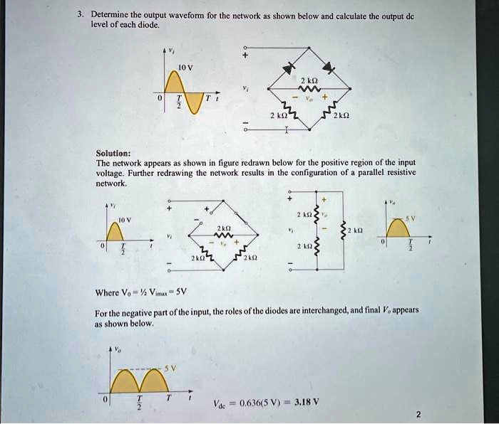 SOLVED: Texts: Why V0 = 1/2 Vi max = 5V? Also, why Vdc = 0.618*5? 3 ...