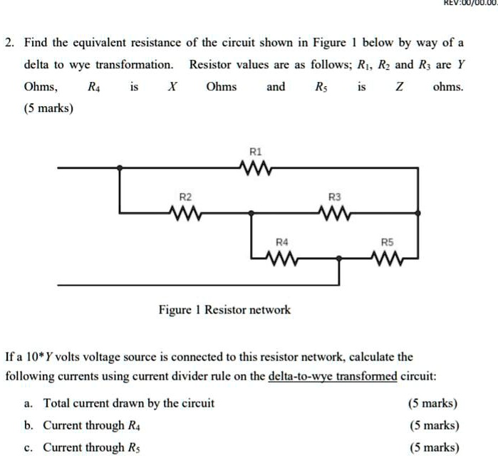 SOLVED: Find the equivalent resistance of the circuit shown in Figure below by way of a delta ...