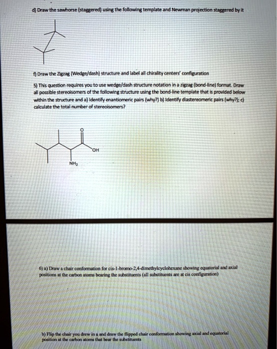 SOLVED: Druw the swhorse (staggered) using the foloxing template and ...
