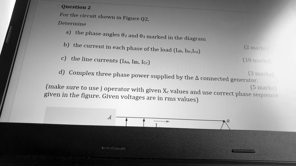 SOLVED: Question 2: For the circuit shown in Figure Q2, determine: a) The phase angles Î¸0 and Î ...
