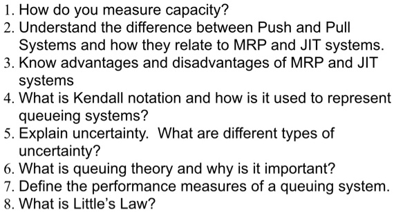 1. How do you measure capacity? 2. Understand the difference between ...