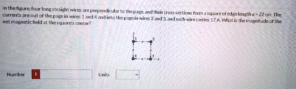 In the figure, four long straight wires are perpendicular to the page ...