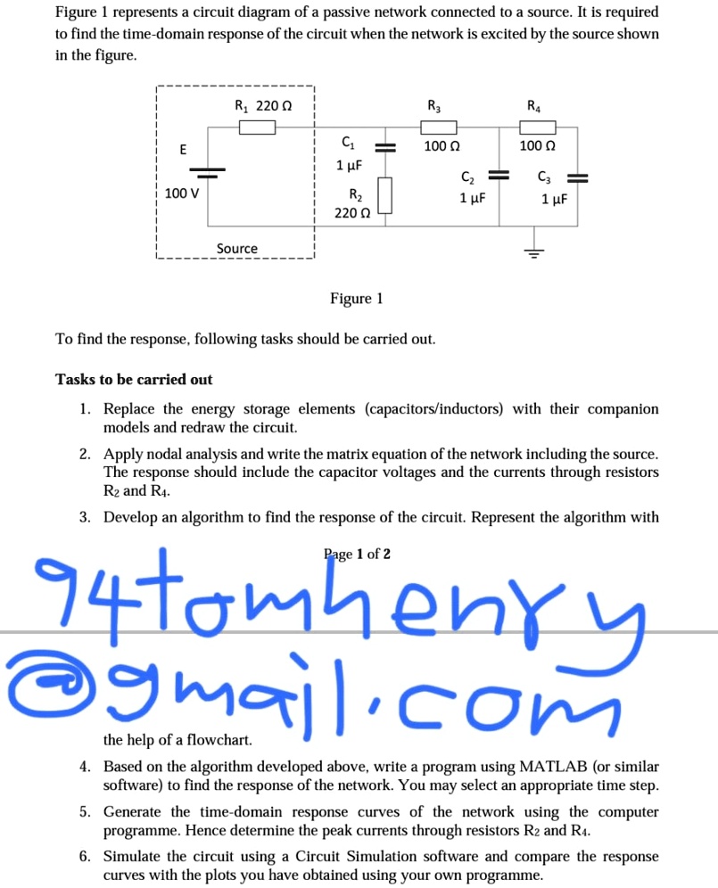 SOLVED: Texts: Please upload new answer and send graph mail address. Figure 1 represents a ...