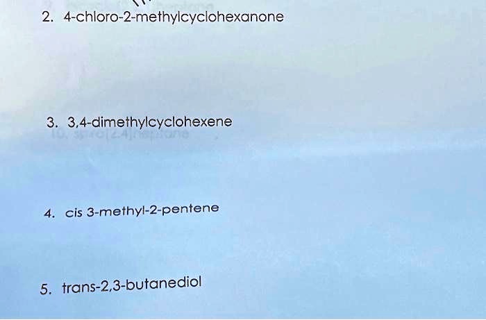 Draw the structure of the following molecules.