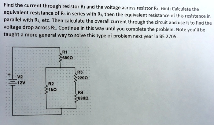 SOLVED: Find the current through resistor R and the voltage across resistor R. Hint: Calculate ...
