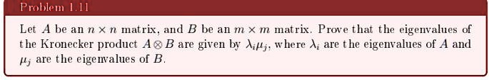 SOLVED: linear algebra problems Problem1.11 Let A be an n n matrix.and B be an m m matrix.Prove ...
