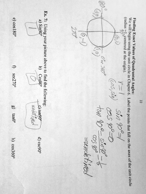 SOLVED: Ex. (radius] Will Finding M aheher # circle in of Quadrantal ...