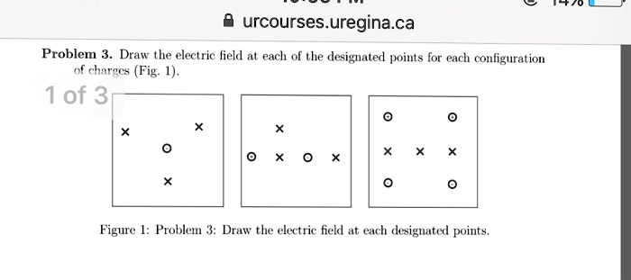 SOLVED: urcourses ureginaca Problem Draw the electric lield at each of the designated points for ...