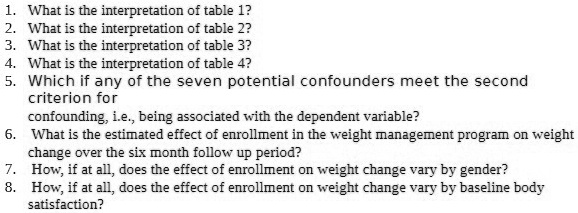 SOLVED: Refer to the document for the tables. What is the ...