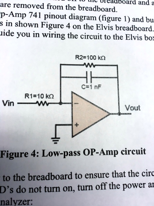 SOLVED: Find the theoretical gain and cut-off frequency of the low-pass ...