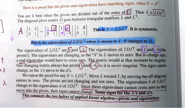 SOLVED: And eigenvalues have matching signs when = ST. Here is proof ...
