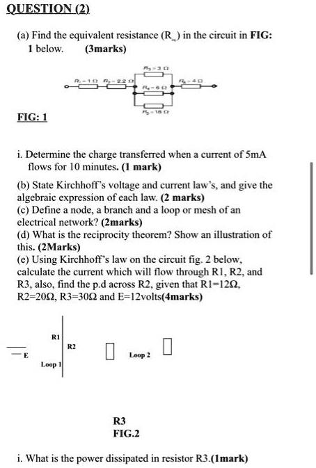 SOLVED: QUESTION(2) aFind the equivalent resistanceRin the circuit in ... SOLVED: QUESTION(2) aFind the equivalent resistanceRin the circuit in ...