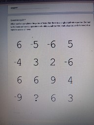 6 -5 -6 5 -4 3 2 -6 6 6 9 4 -9 ? 6 3