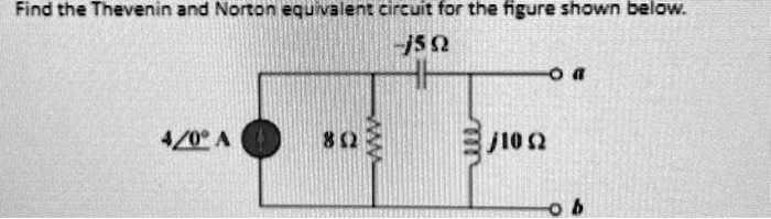 SOLVED: Texts: Thevenin and Norton Find the Thevenin and Norton equivalent circuit for the ...
