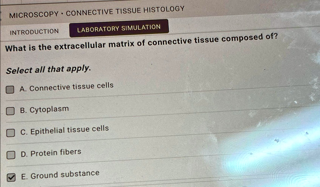 MICROSCOPY • CONNECTIVE TISSUE HISTOLOGY INTRODUCTION LABORATORY ...