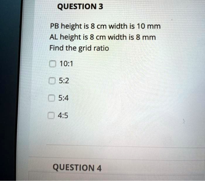 QUESTION 3 PB height is 8 cm width is 10 mm AL height is 8...