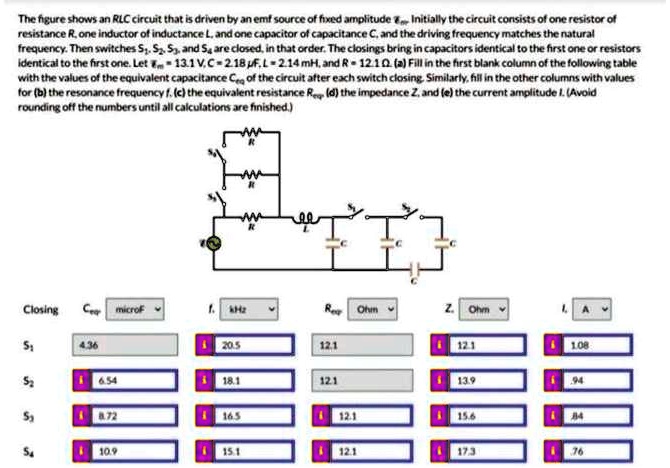 The figure shows an RLC circuit that is driven by an emf source of ...