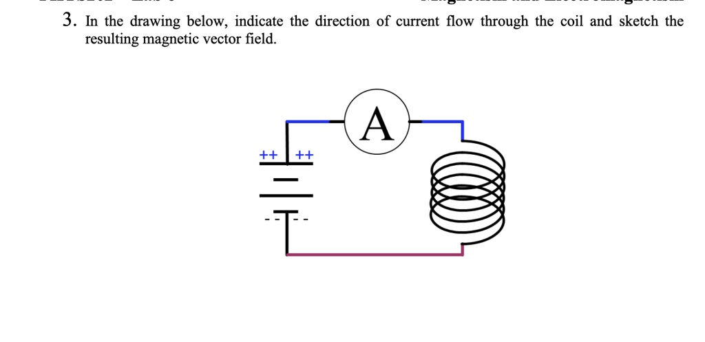 SOLVED: 3 In the drawing below, indicate the direction of current flow ...