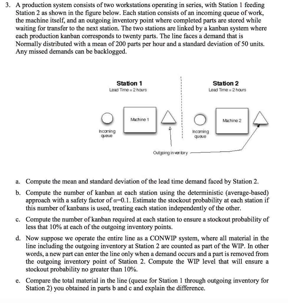 [GET ANSWER] a production system consists of two workstations operating ...