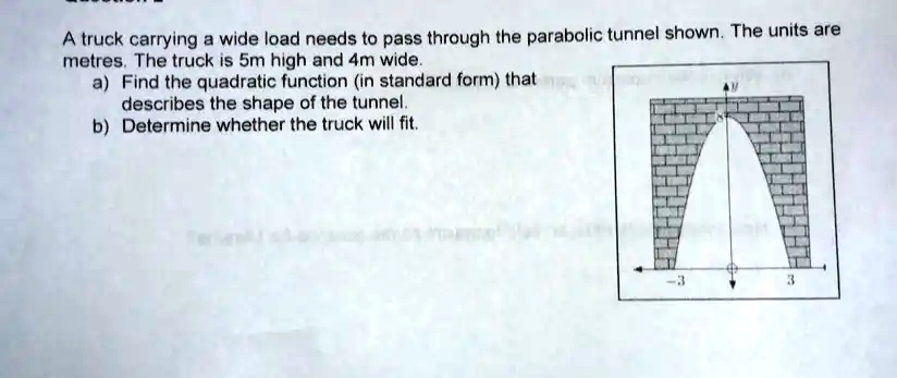 SOLVED: A truck carrying a wide load needs to pass through the ...