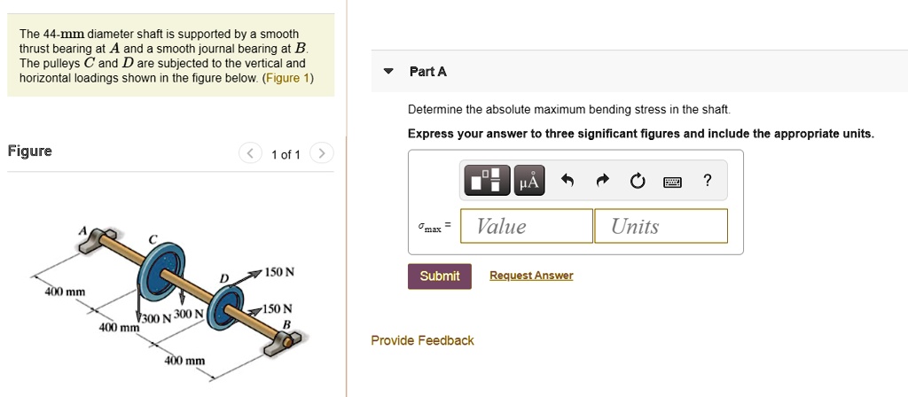 SOLVED: The 44-mm diameter shaft is supported by a smooth thrust ...