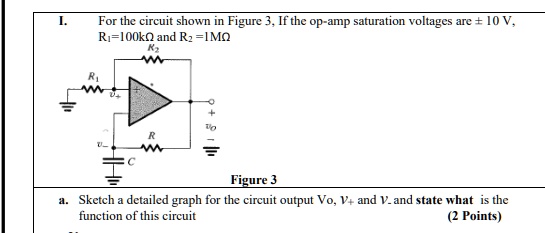 I. For the circuit shown in Figure 3, If the op-amp saturation voltages ...