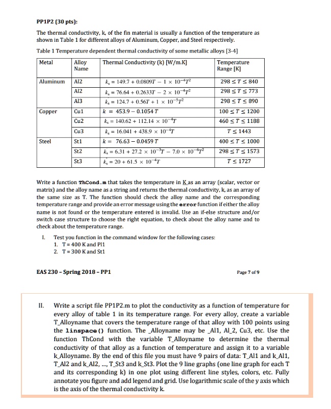 SOLVED: PPIPZ (30 pEs): The thermal conductivity of the fin material ...