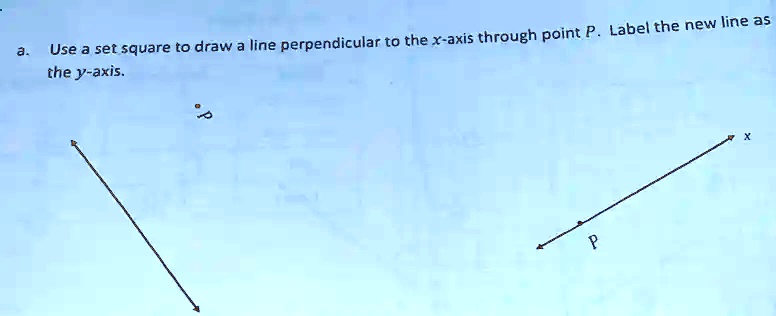 VIDEO solution: Label the new line as Use a set square t0 draw a line ...