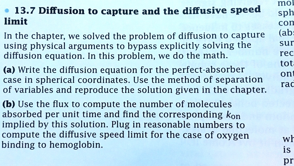 13.7 Diffusion to capture and the diffusive speed limit In...