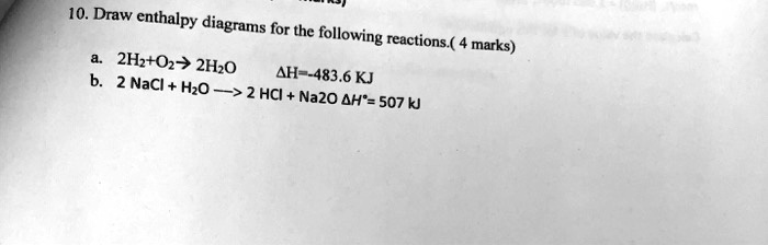 SOLVED: 10. Draw enthalpy diagrams for the following reactions (marks ... SOLVED: 10. Draw enthalpy diagrams for the following reactions (marks ...